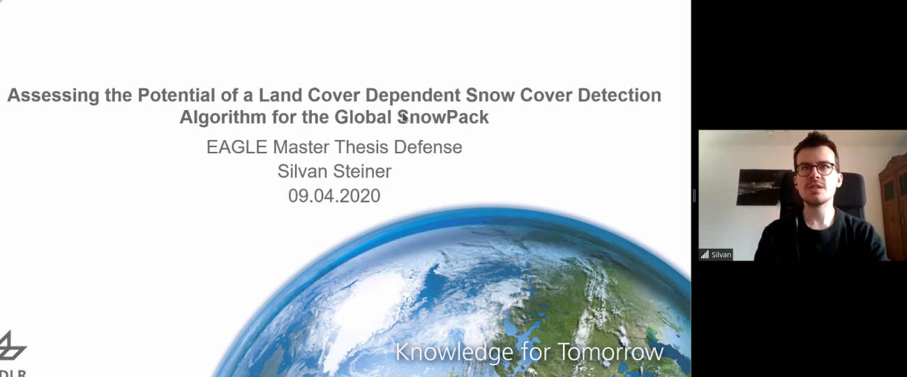 Successful virtual MSc defense by Silvan Steiner | EAGLE MSc program